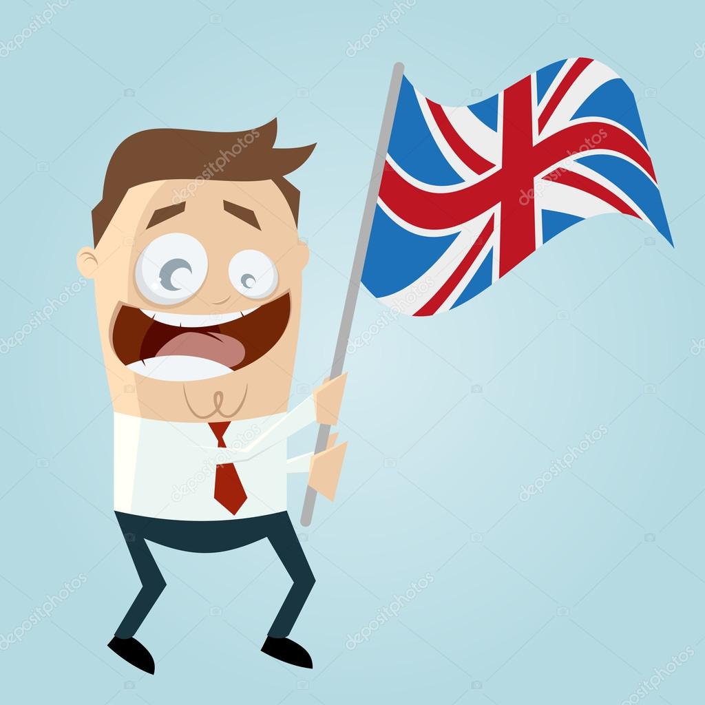 Happy cartoon man with british flag Stock Vector by ©shockfactor.de ...