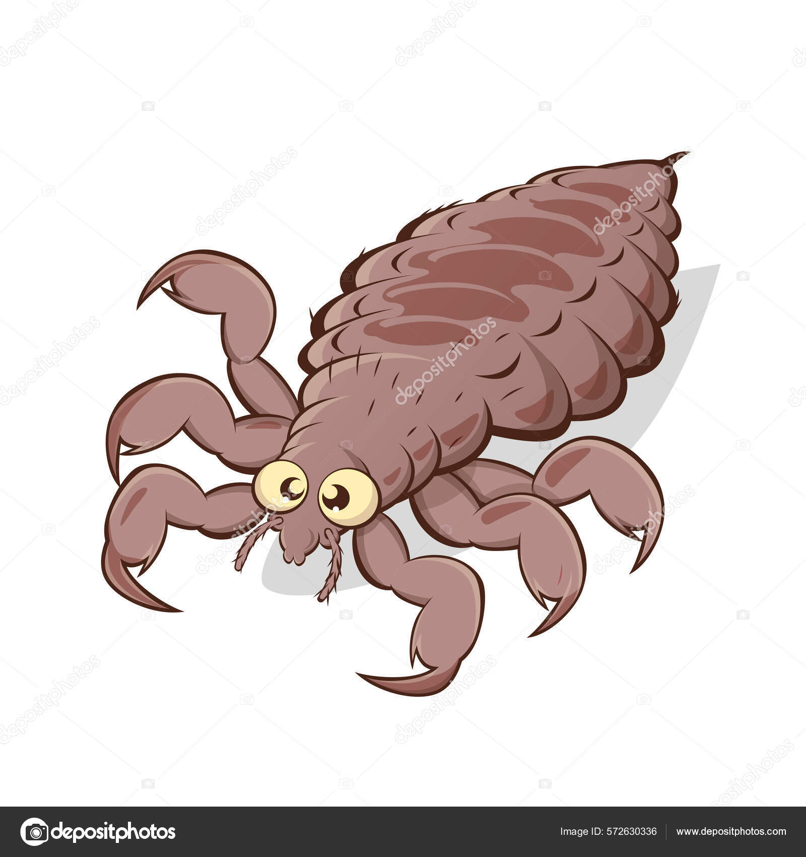 Dibujo Animado Divertido Ilustración Piojo vector, gráfico vectorial ...