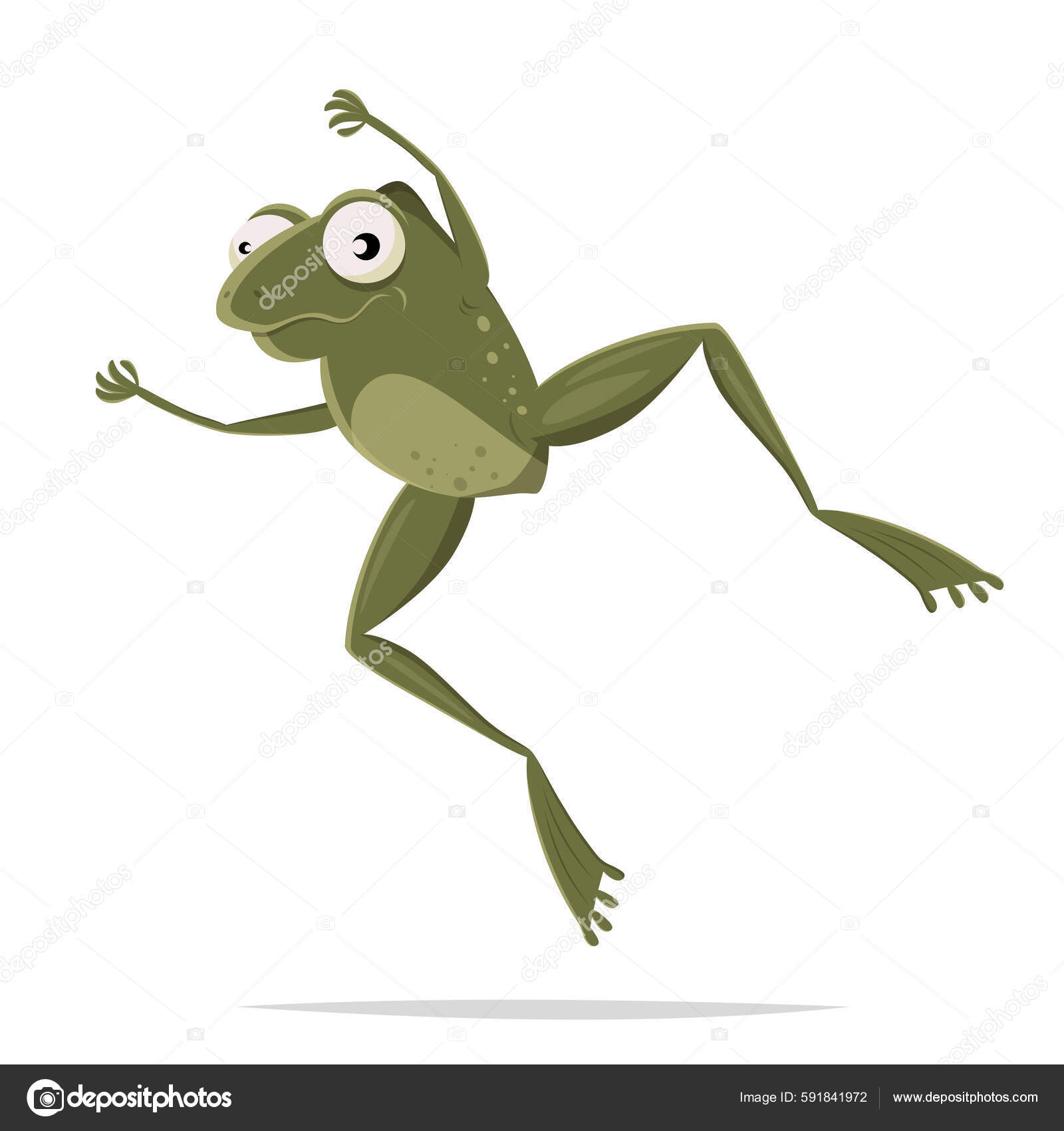 Cartoon Frog Jumping