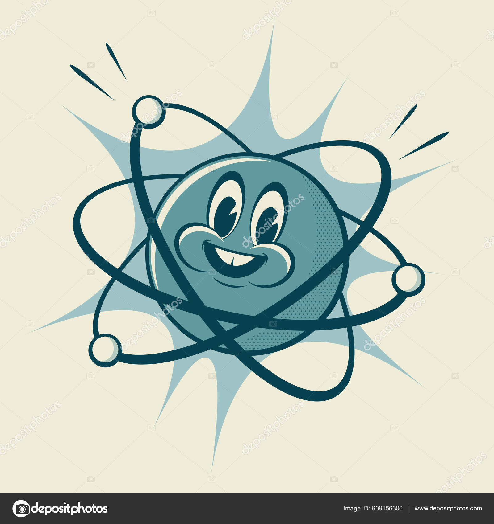 Atom Cartoon Character