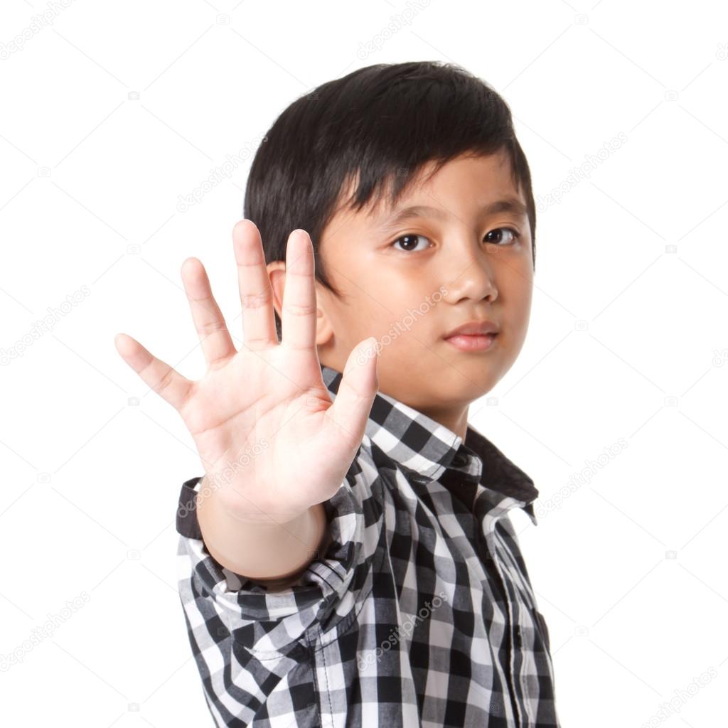 Boys making stop — Stock Photo © tiverylucky #32409679