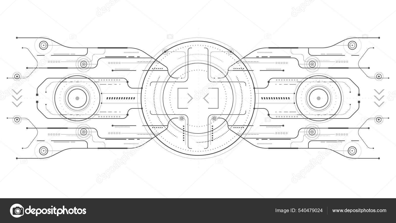 Aim System Futuristic Aiming Digital Technology Hud Digital Interface ...