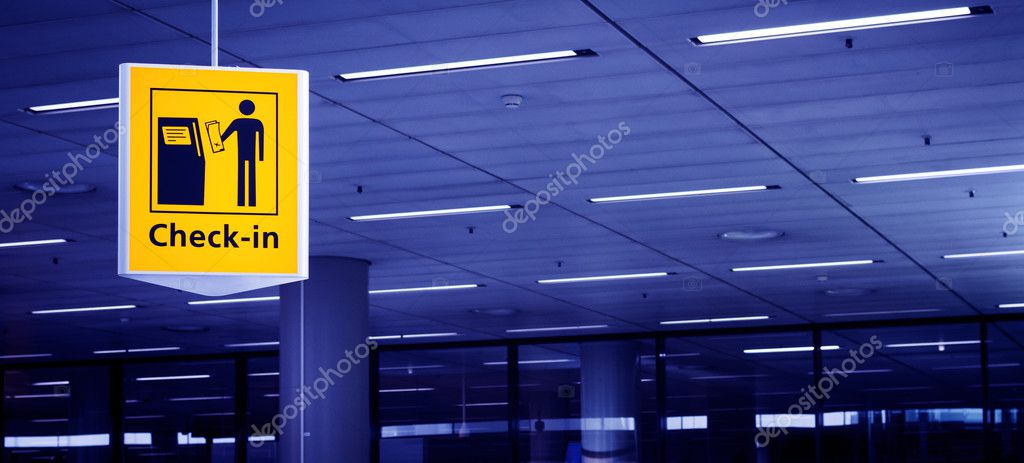 Check-in sign Stock Photo by ©Mactrunk 41553635