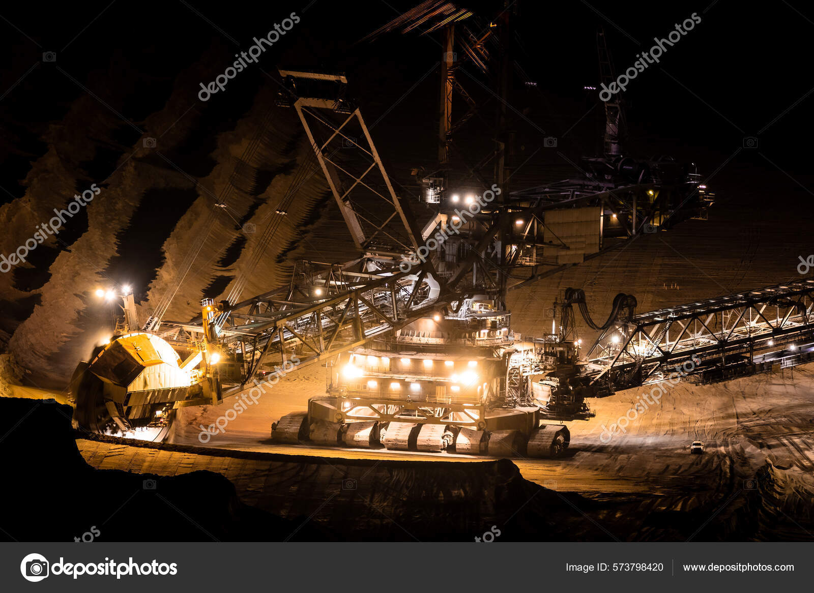 Coal Mining Equipment At Work