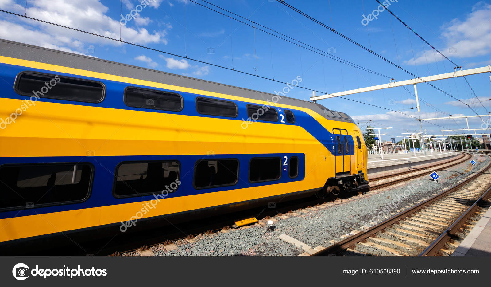 Dutch Intercity Trains Platform Train Station Netherlands — Stock Photo ...