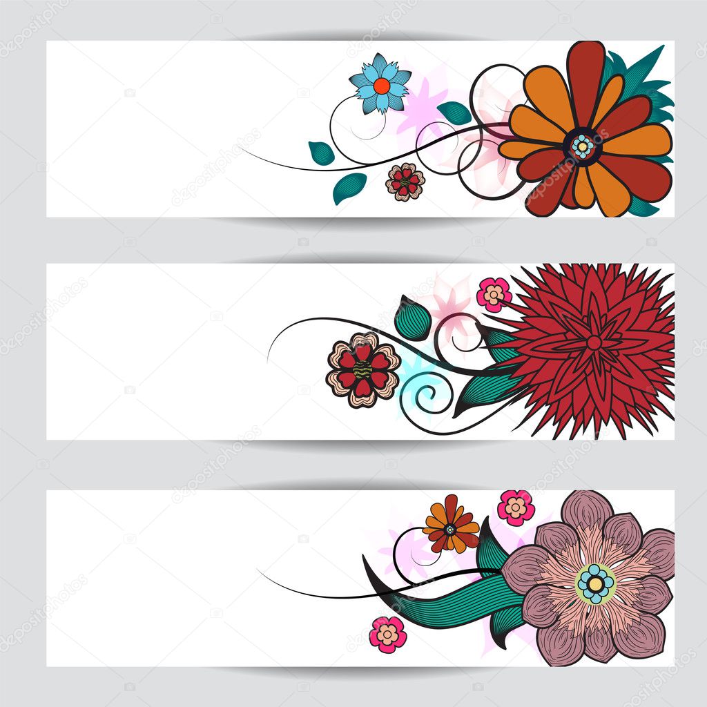 Floral banners vector Stock Vector Image by ©AnSim #12058760
