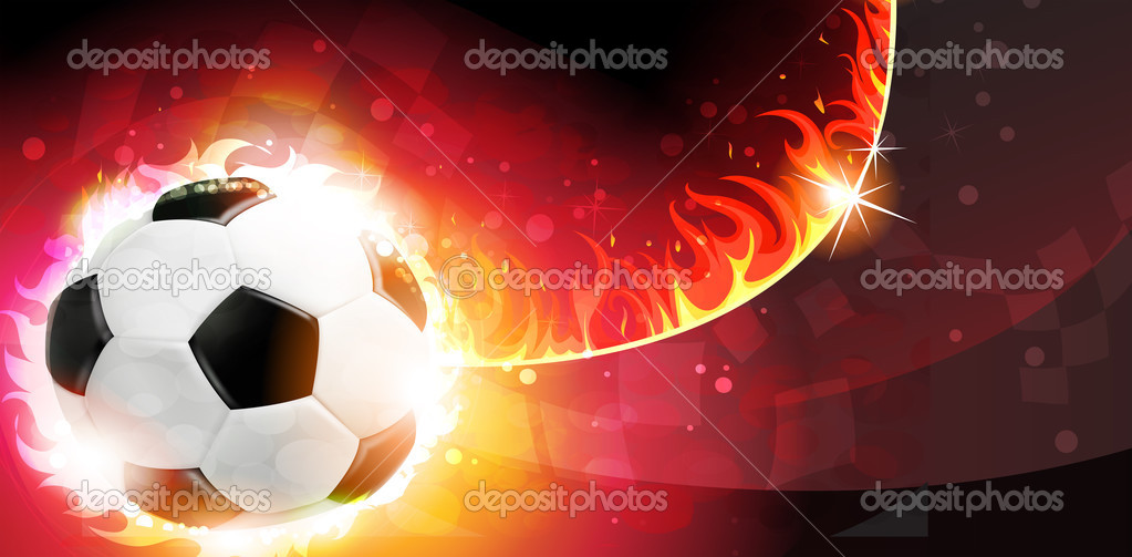 Flaming soccer ball Stock Vector Image by ©stekloduv #48446305