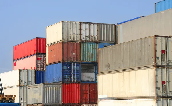 Shipping container pile Stock Photos, Royalty Free Shipping container ...