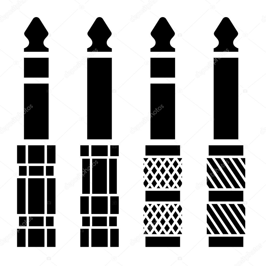 Audio jack connector black symbols Stock Vector Image by ©happyroman ...