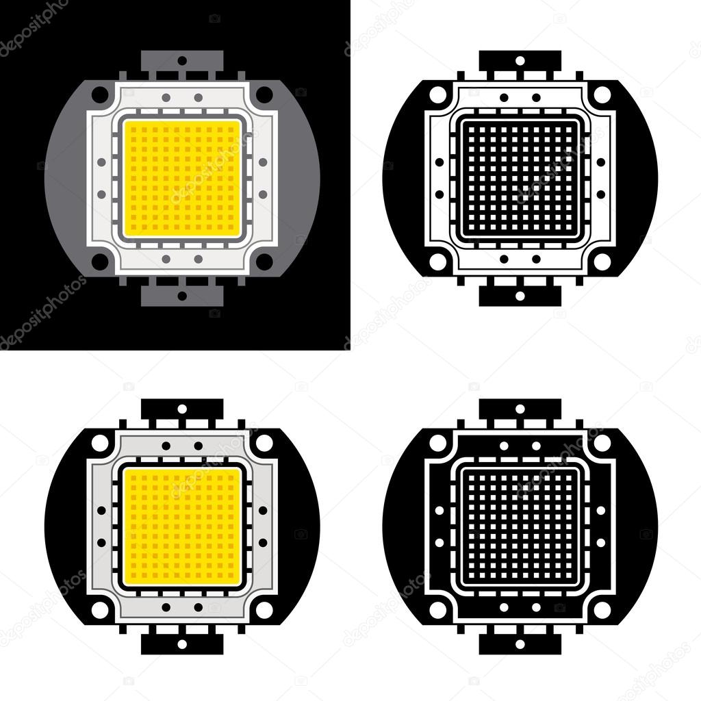 Power LED energy saving chip symbols Stock Vector Image by ©happyroman ...