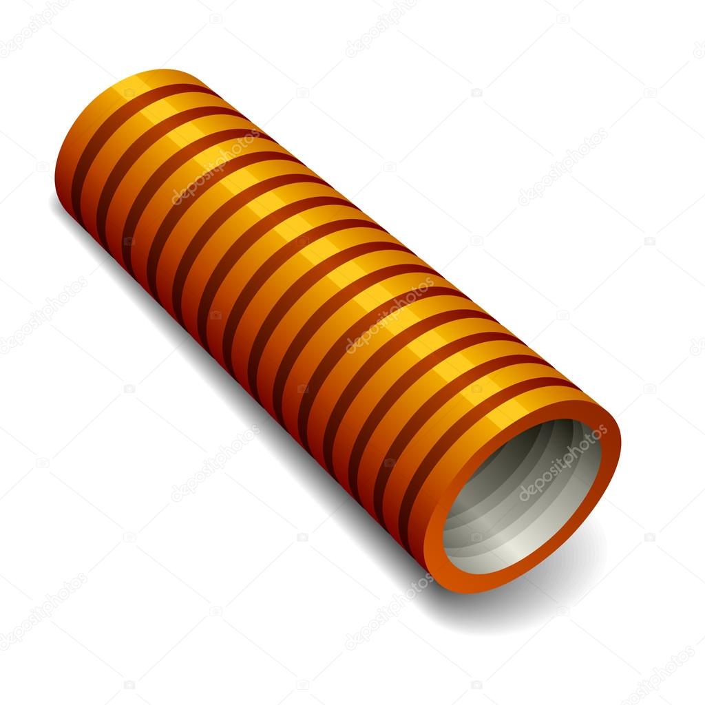 Orange plumbing corrugated tube Stock Vector Image by ©happyroman #46031981