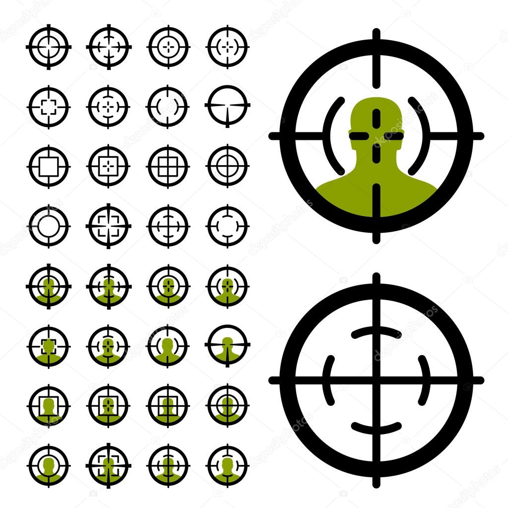 Arma mira símbolos mira Vetor de stock de ©happyroman 49682343