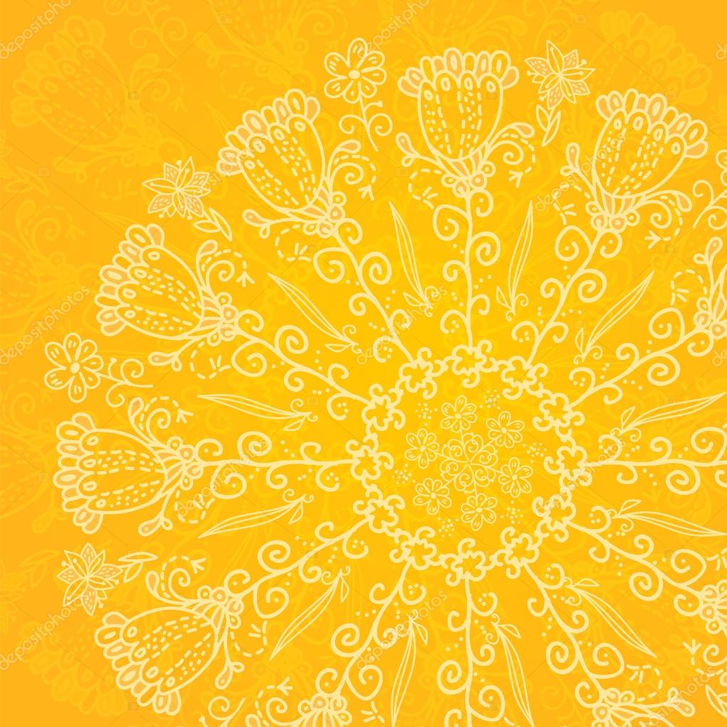 Vintage Ethnic Vector Ornament Orange Background ⬇ Vector Image By © Alenapohu Vector Stock
