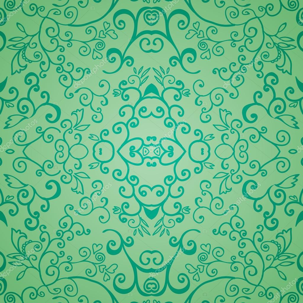 Seamless emerald floral pattern Stock Vector Image by ©AlenaPohu #22545317