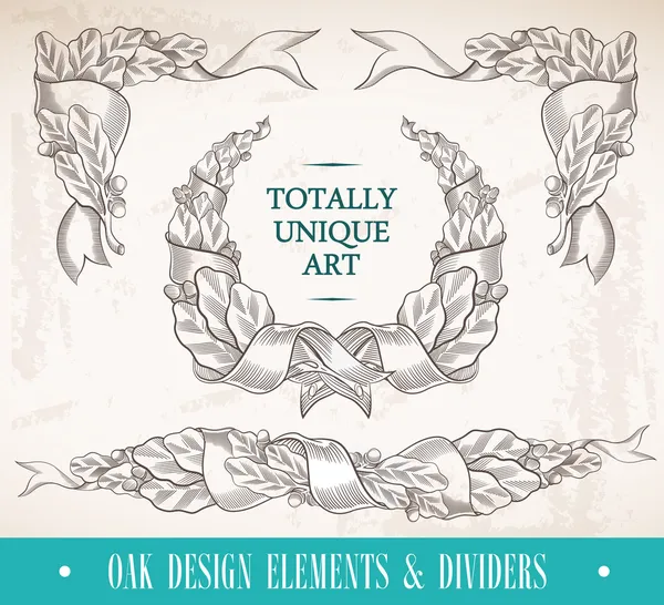 Oak tree heraldry Vector Art Stock Images | Depositphotos