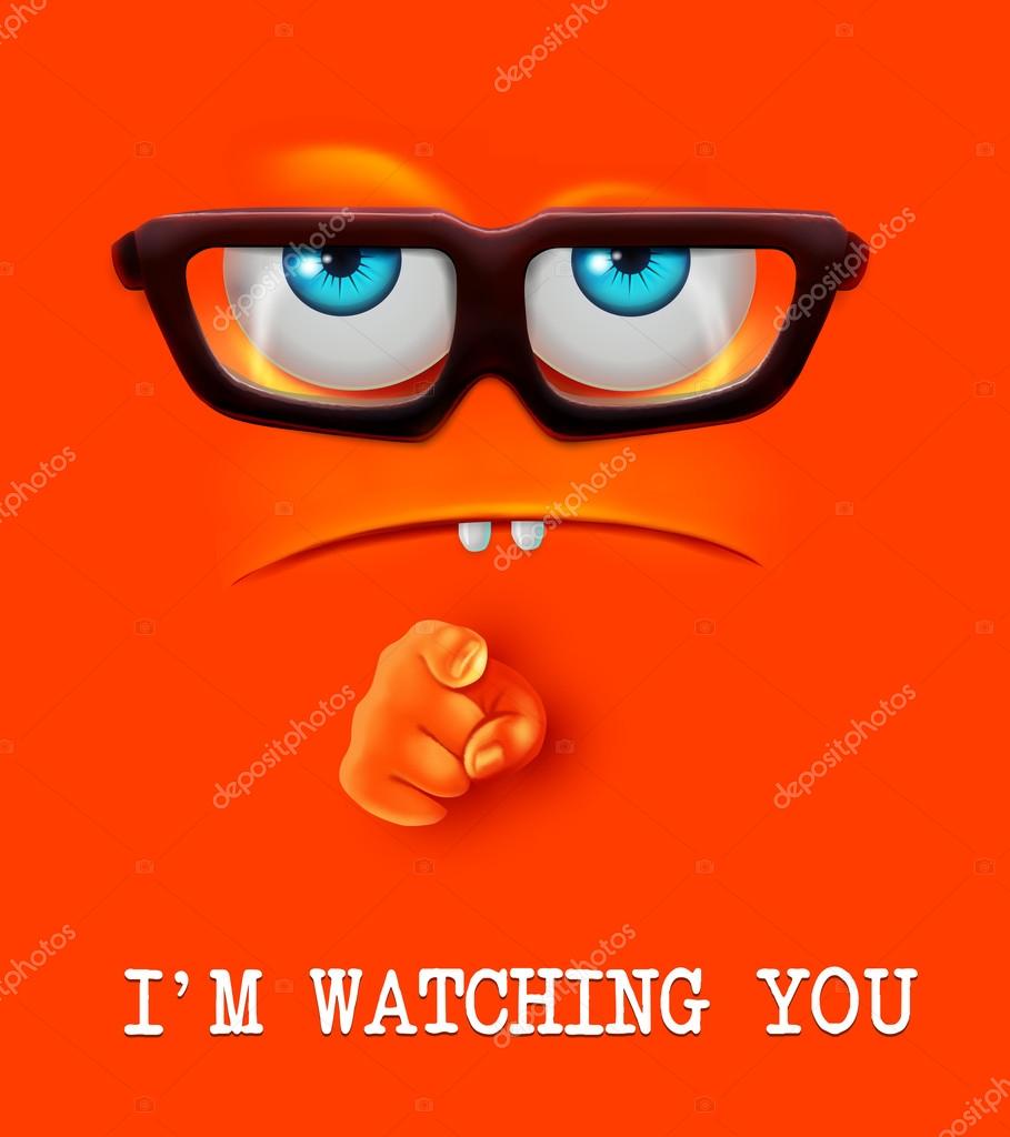 I'm watching you face. Stock Vector Image by ©best_works #38989275