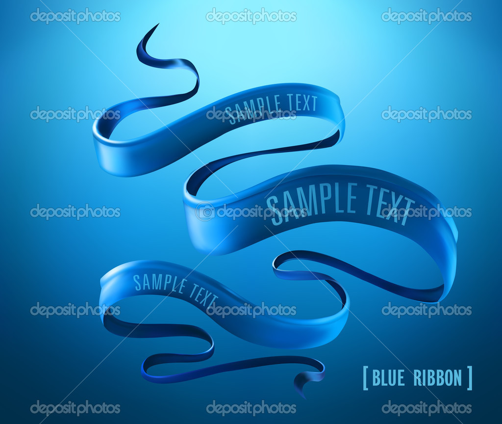 Blue ribbon. Stock Vector Image by ©best_works #38989587