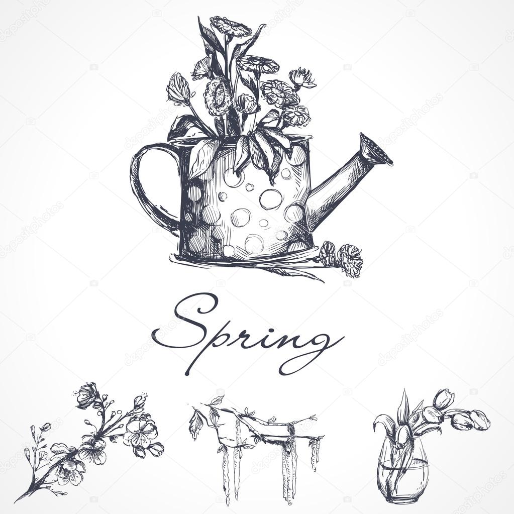 Spring design elements Stock Vector Image by ©best_works #38990343