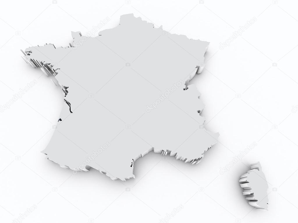 France 3d map — Stock Photo #39642739