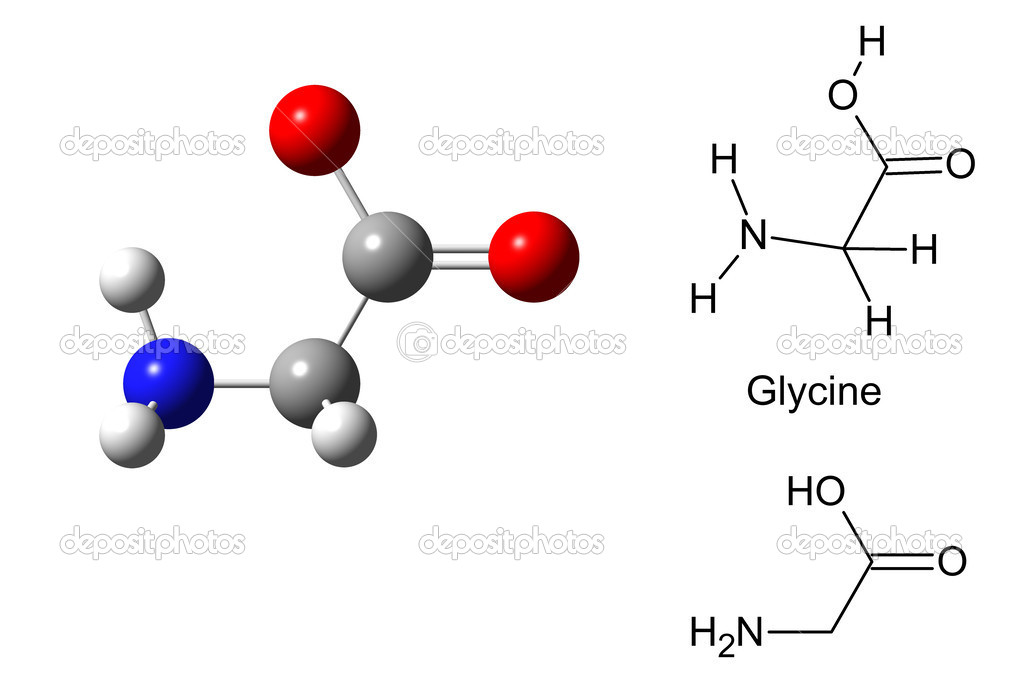 Structural model of glycine molecule — Stock Photo © logos2012 #44522729