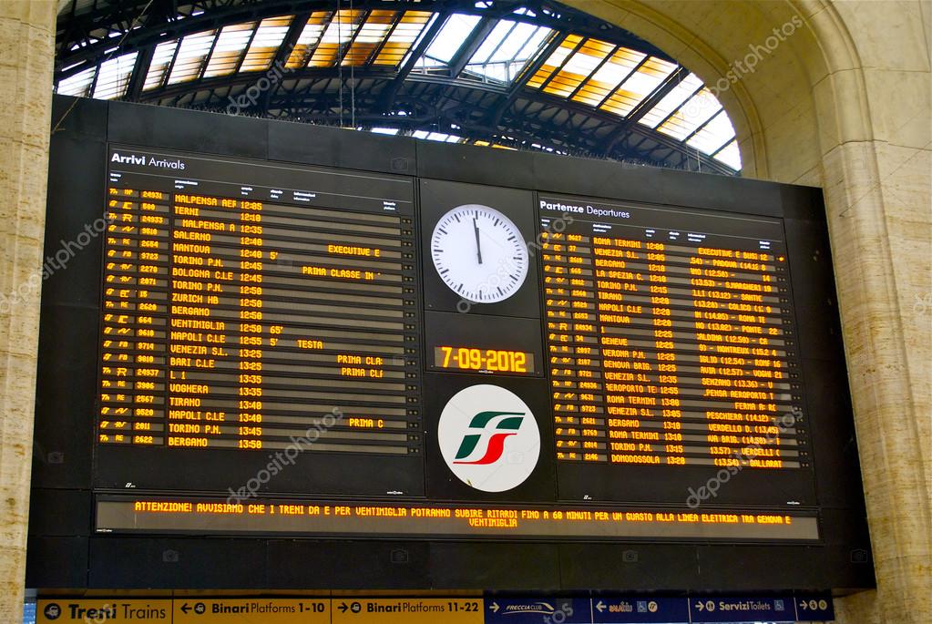 Schedule table on the railway station Stock Illustration by ...