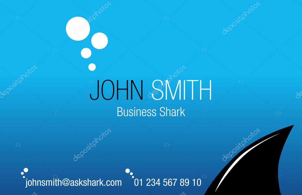 Business card for business shark. Vector template — Stock Vector © Kisa ...