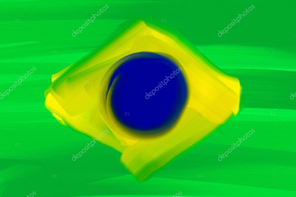 Brazil hand painted national flag — Stock Photo © foxiedelmar #26415559