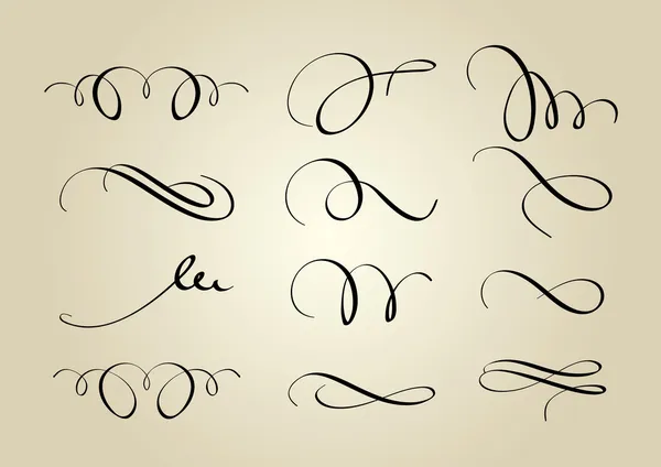 ᐈ Calligraphic swashes stock vectors, Royalty Free swash illustrations ...