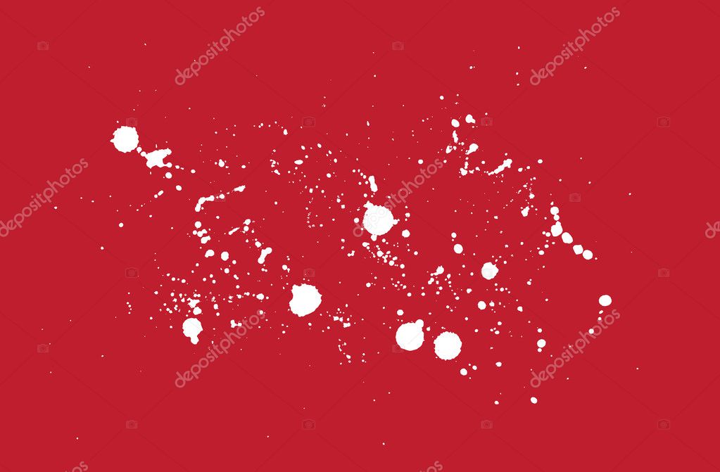 White vector paint drops splatter over red background Stock Vector ...