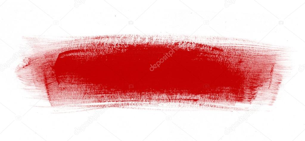 Red hand painted brush stroke daub Stock Photo by ©foxiedelmar 26984573