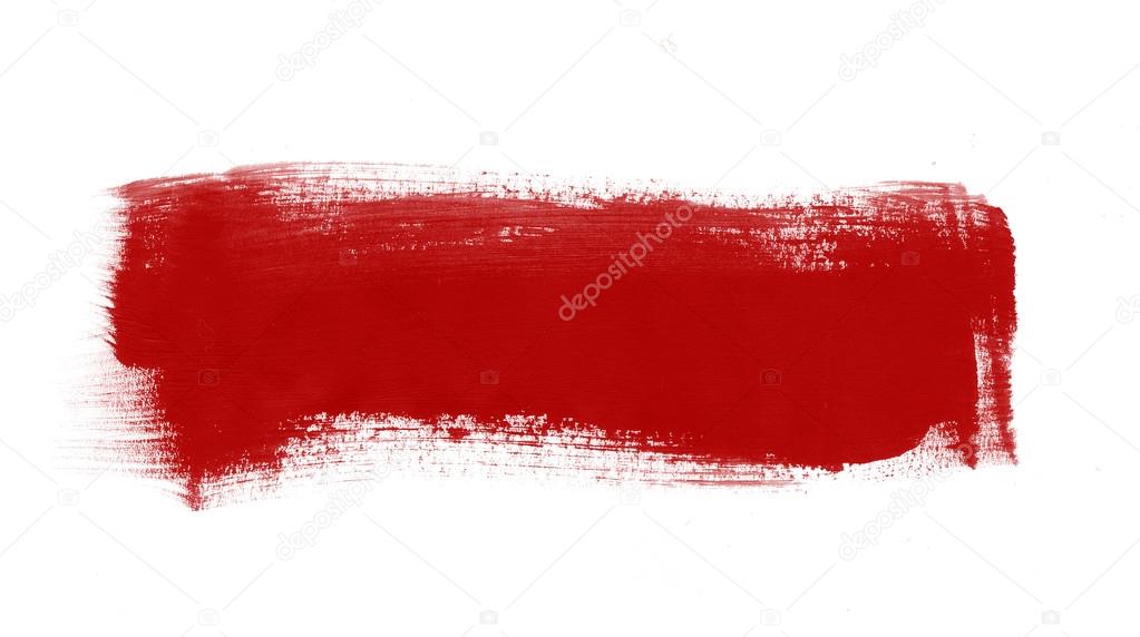 Red hand painted brush stroke daub Stock Photo by ©foxiedelmar 26984723