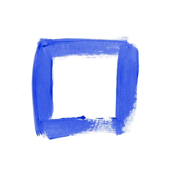 Blue hand painted square frame Stock Photo by ©foxiedelmar 34445441