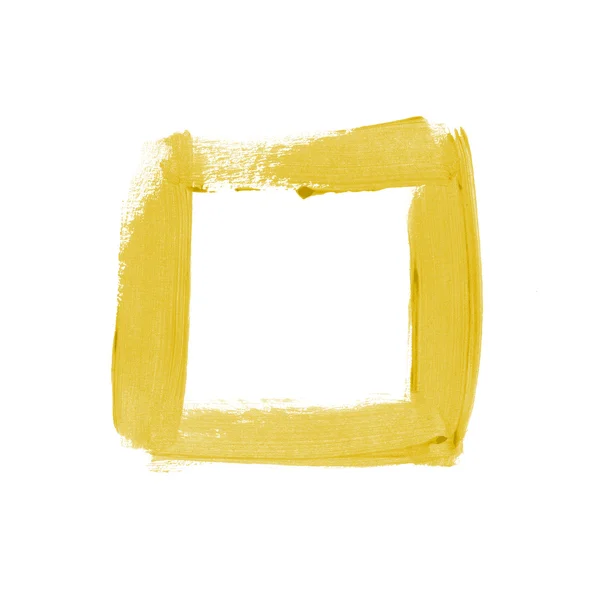 Yellow hand painted square frame — Stock Photo © foxiedelmar #34445395