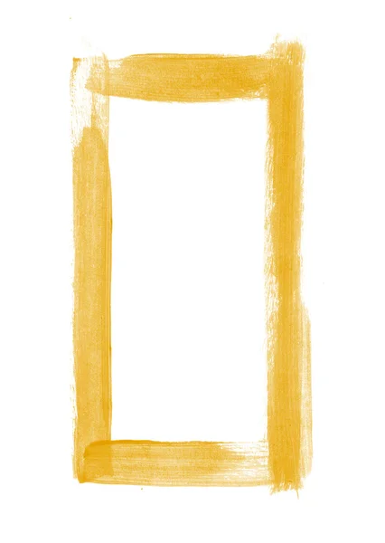 Yellow hand painted square frame — Stock Photo © foxiedelmar #34445395