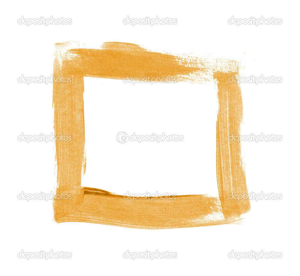 Yellow hand painted square frame — Stock Photo © foxiedelmar #34445395
