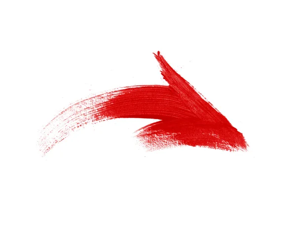 Red hand painted brush stroke arrow — Stock Vector © foxiedelmar #34473851