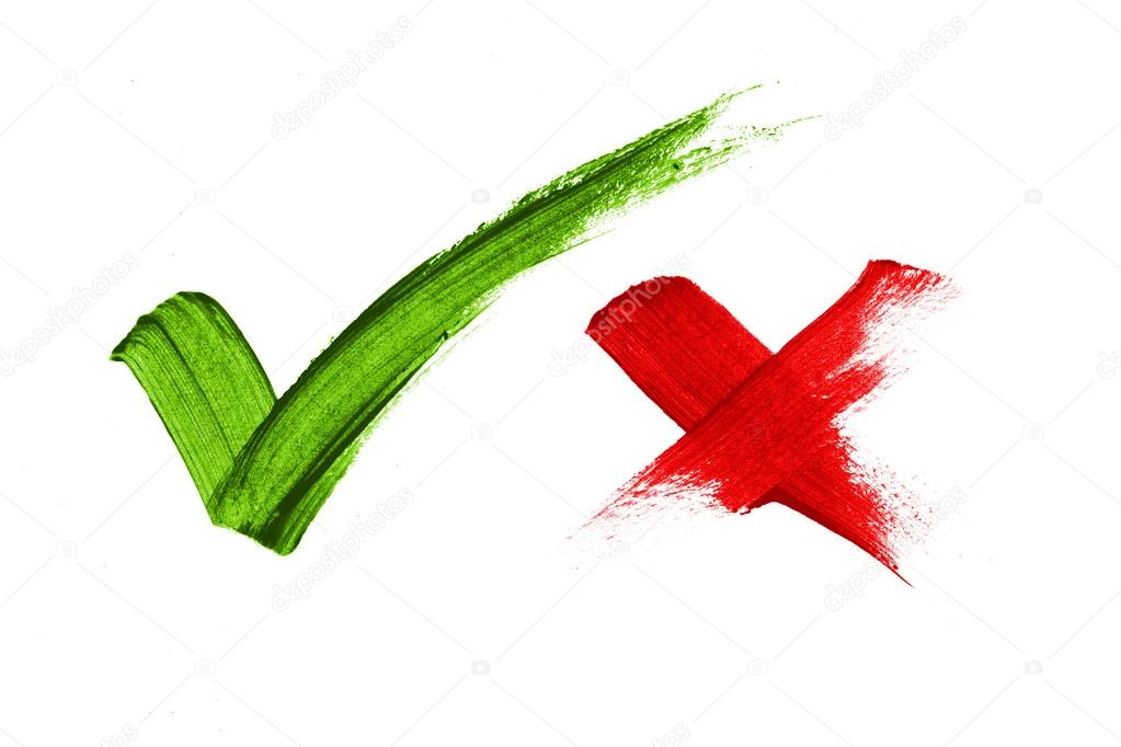 Hand-painted OK and Cancel signs - icons — Stock Photo © foxiedelmar ...