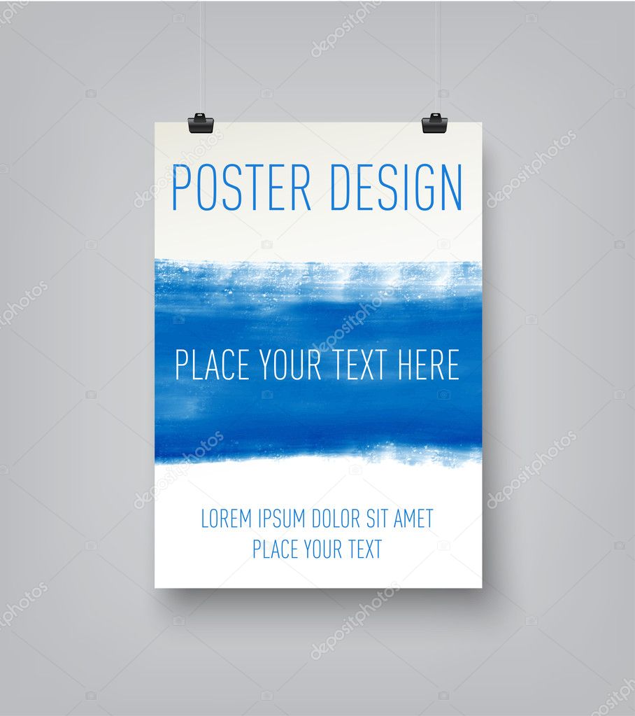 Vector hanging poster design template — Stock Vector © foxiedelmar ...