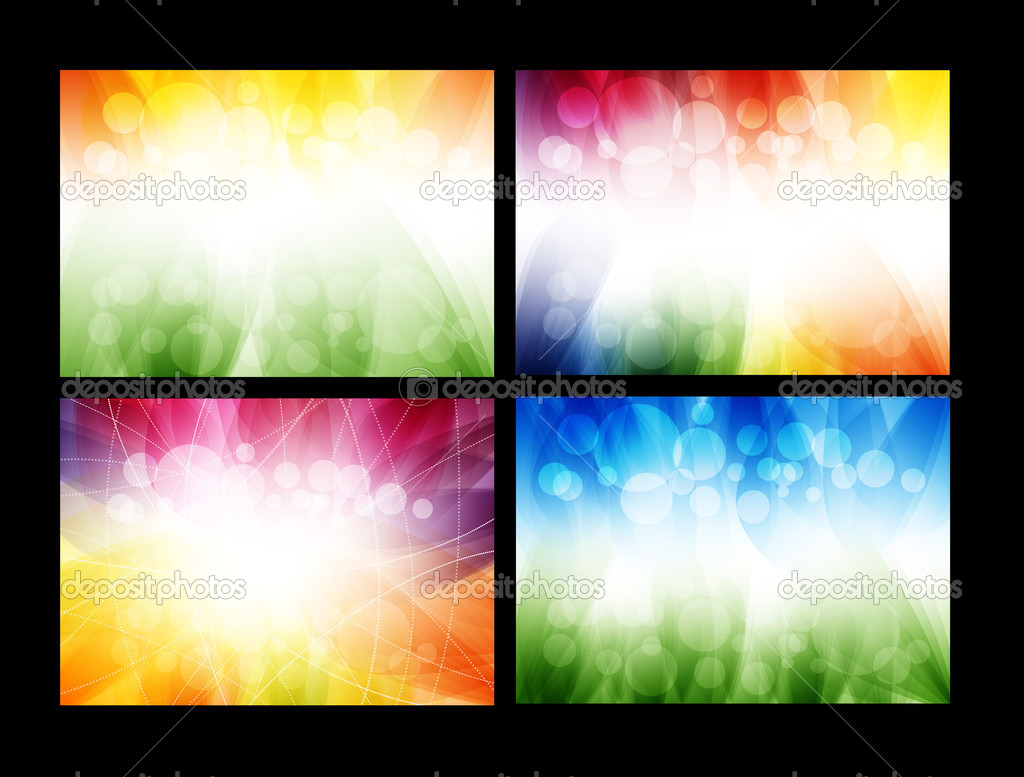 Colorful smooth vector backgrounds set Stock Vector Image by ...
