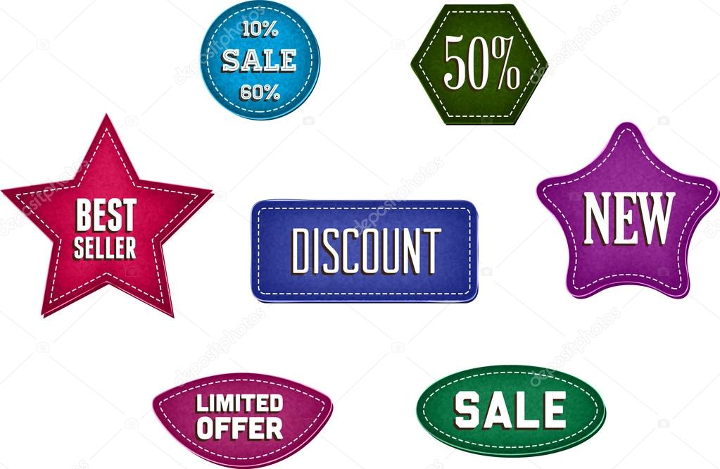 A set of vector promo rough fabric textured banners Stock Vector Image ...