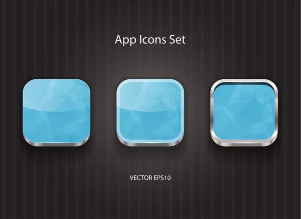 Vector 3d app icons with light geometric texture Stock Vector Image by ...