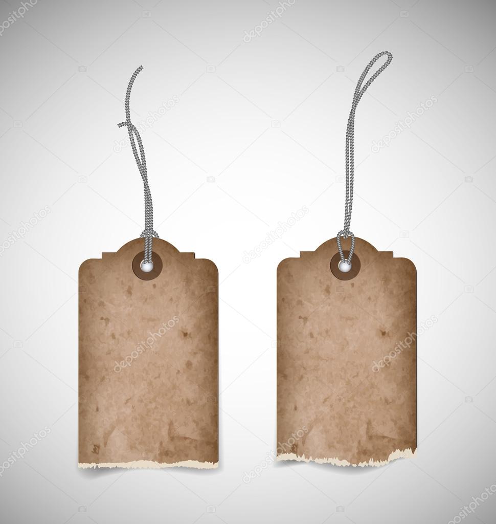 Vector collection of old paper torn price tags Stock Vector Image by ...