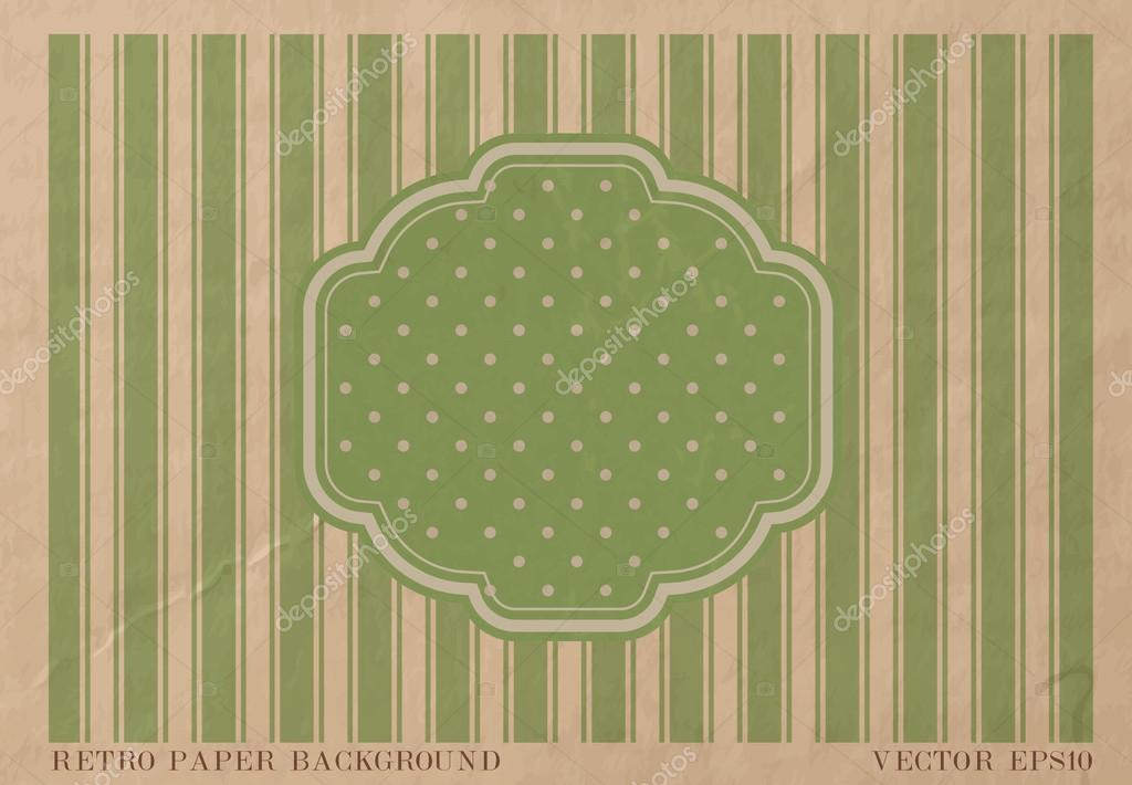 Vector vintage faded paper background with a retro frame - green Stock ...