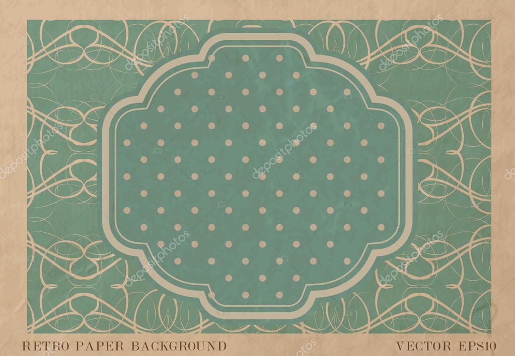 Vector vintage faded paper background with a retro frame - blue Stock ...