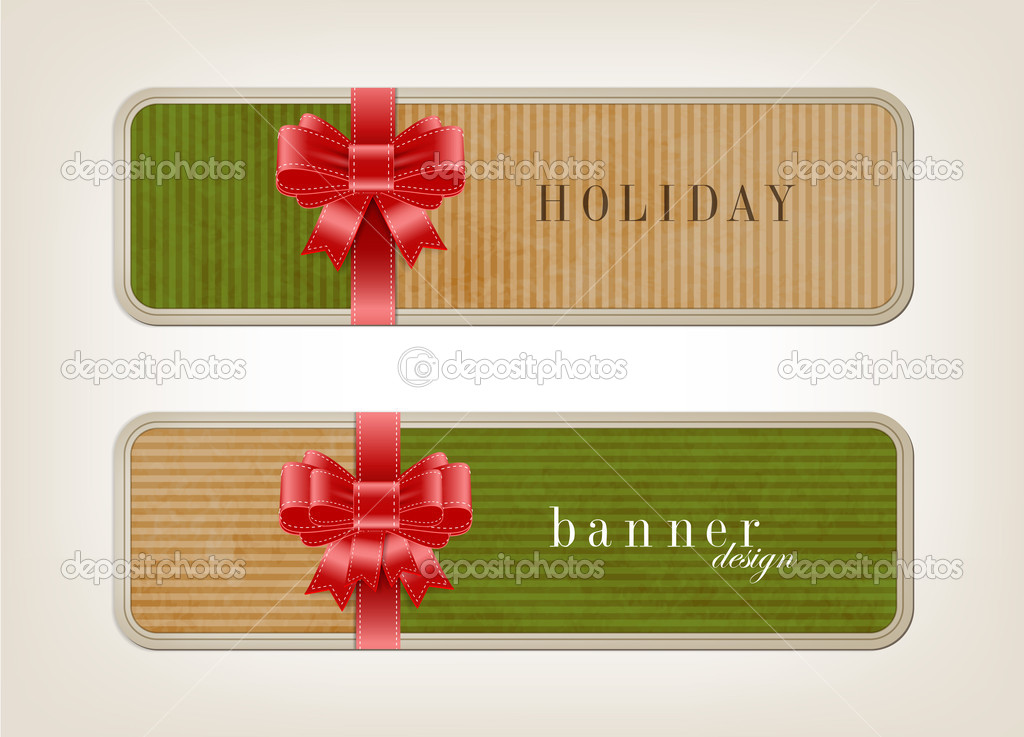 Two vector vintage style cardboard banners Stock Vector by ©foxiedelmar ...