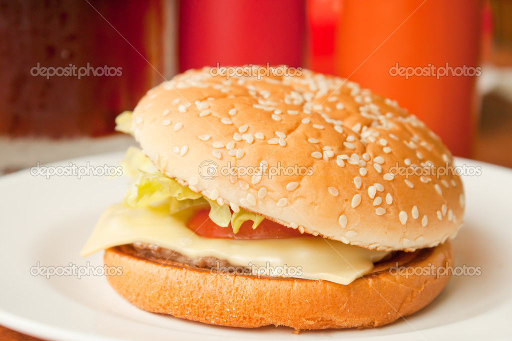 Cheese Burger — Stock Photo © achaphoto #12802775