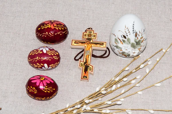Cross INRI and easter egg — Stock Photo © Viridana #9321894