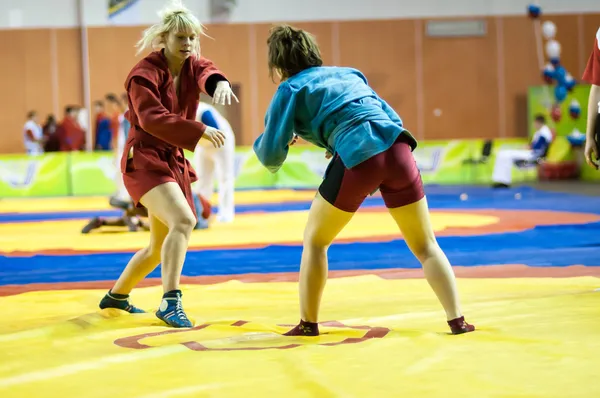 Sambo or Self-defense without weapons. Competitions girls. – Stock ...