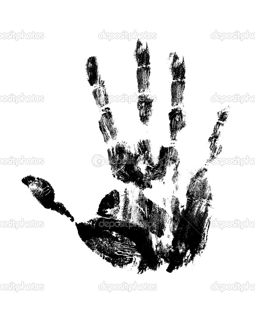 Hand print with ink splatter — Stock Photo © fotographic1980 #13961676