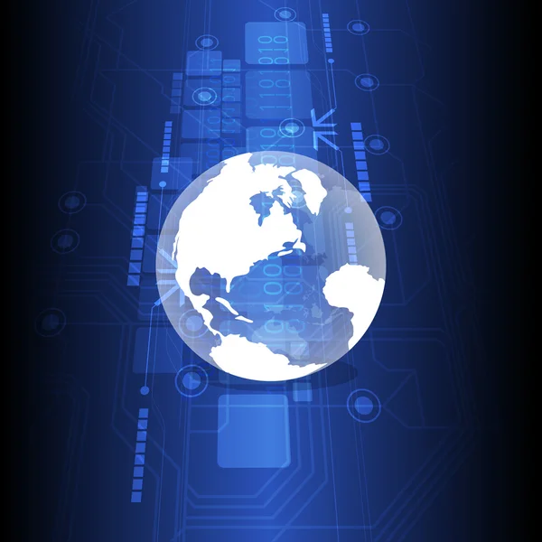 Globe and technology background design Stock Vector Image by ...